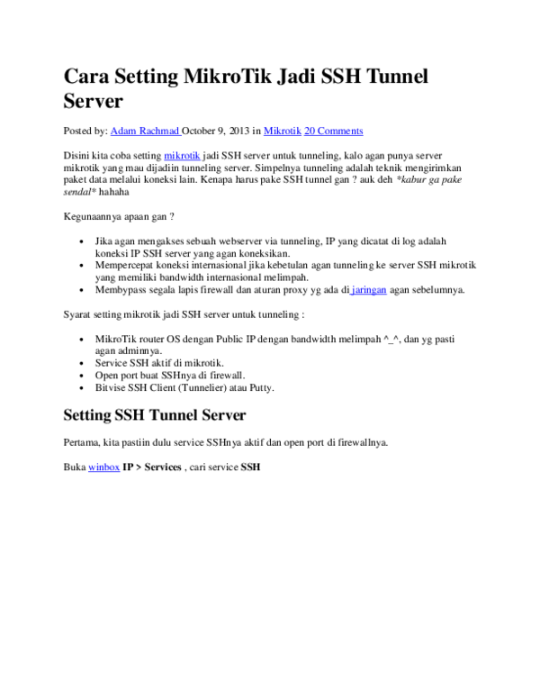 Pdf Konfigurasi Routing Static 4 Router Mikrotik Ardin Sah