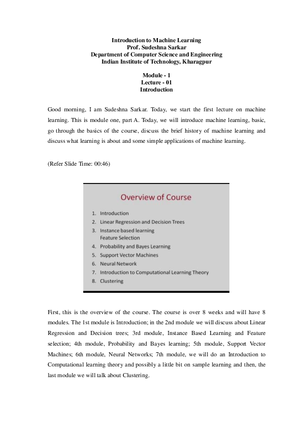 (PDF) Introduction to Machine Learning