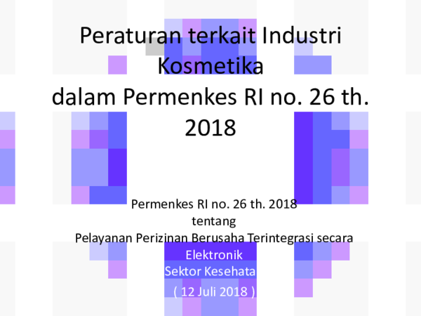 (PPT) Permenkes RI no 26 th 2018