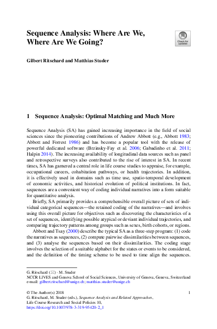 (PDF) Sequence Analysis: Where Are We, Where Are We Going