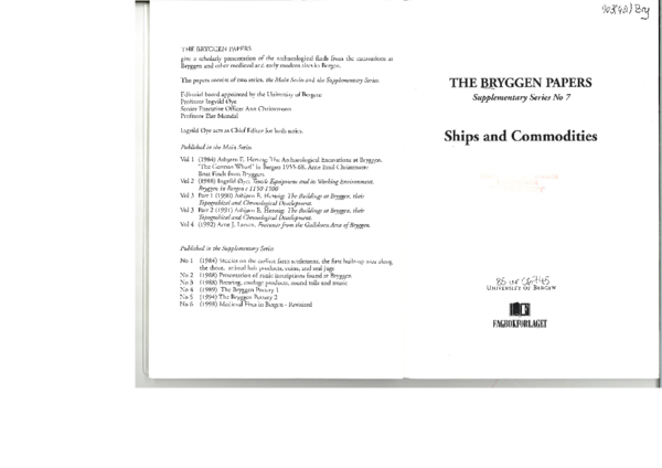 (PDF) Weser and Werra Ware in Bergen