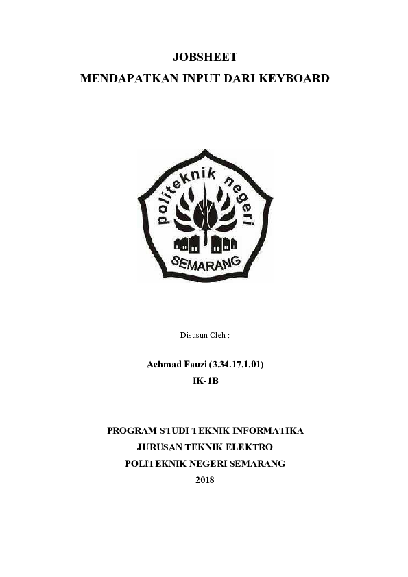 (PDF) JAVA - Mendapatkan Input dari Keyboard