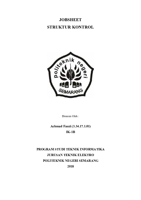 (PDF) JAVA - Struktur Kontrol