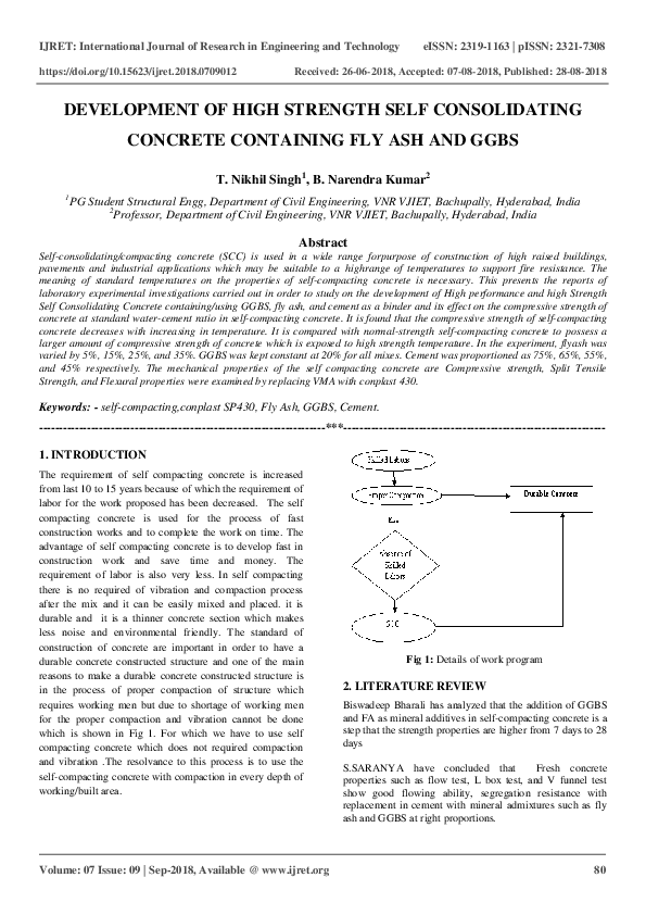 (PDF) DEVELOPMENT OF HIGH STRENGTH SELF CONSOLIDATING CONCRETE ...