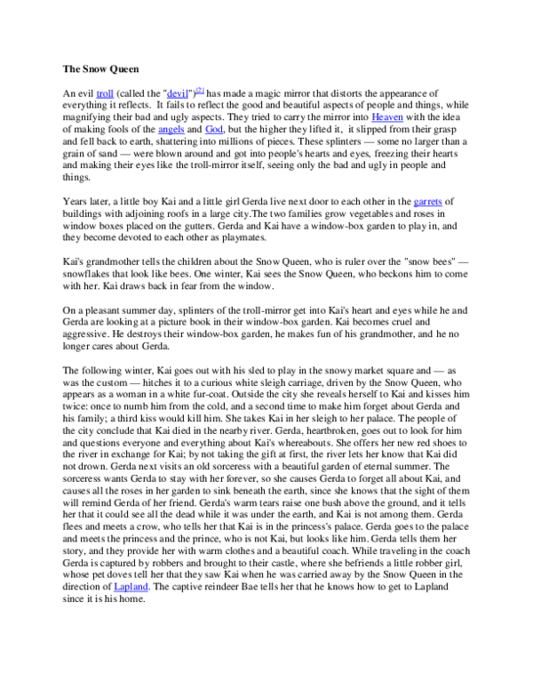 (DOC) The Snow Queen