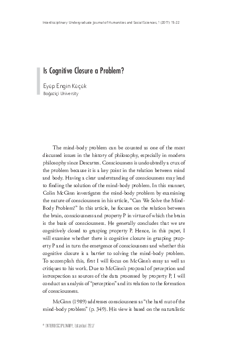 (PDF) Is Cognitive Closure a Problem?