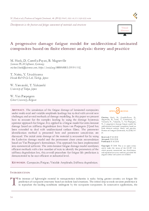 (PDF) A progressive damage fatigue model for unidirectional laminated ...