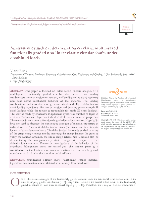 Pdf Analysis Of Cylindrical Delamination Cracks In Multilayered