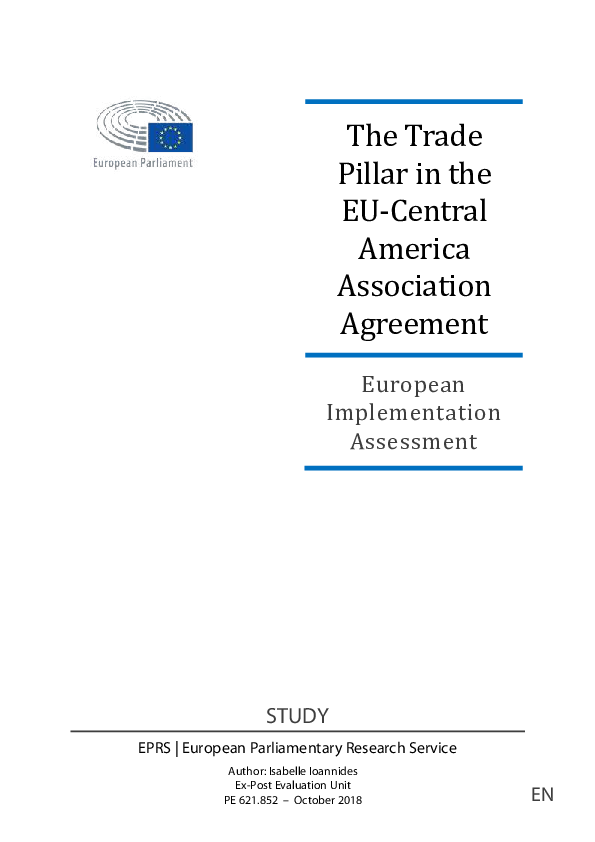 (PDF) The Trade Pillar in the EU Central America Association Agreement