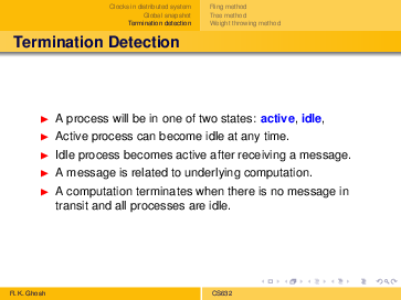 (PDF) Clocks in distributed system Global snapshot Termination detection Ring method Tree method ...