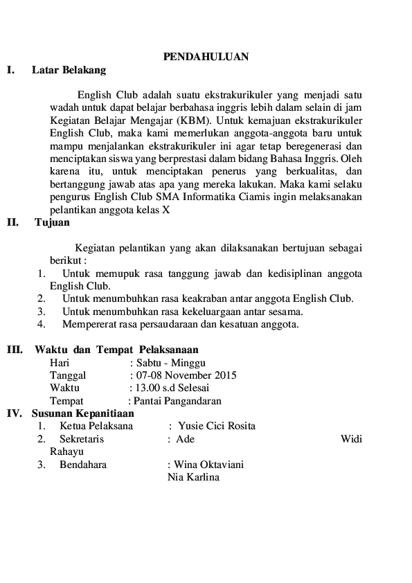 (DOC) Contoh proposal