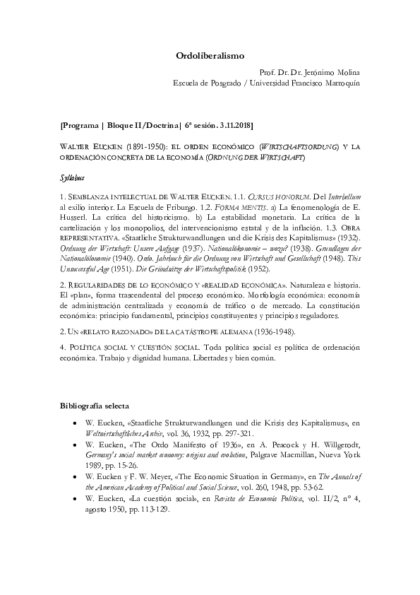 (PDF) Ordoliberalismo / 6ª sesión