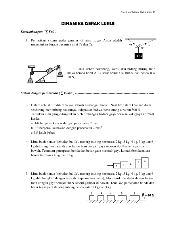 (DOC) DINAMIKA GERAK LURUS