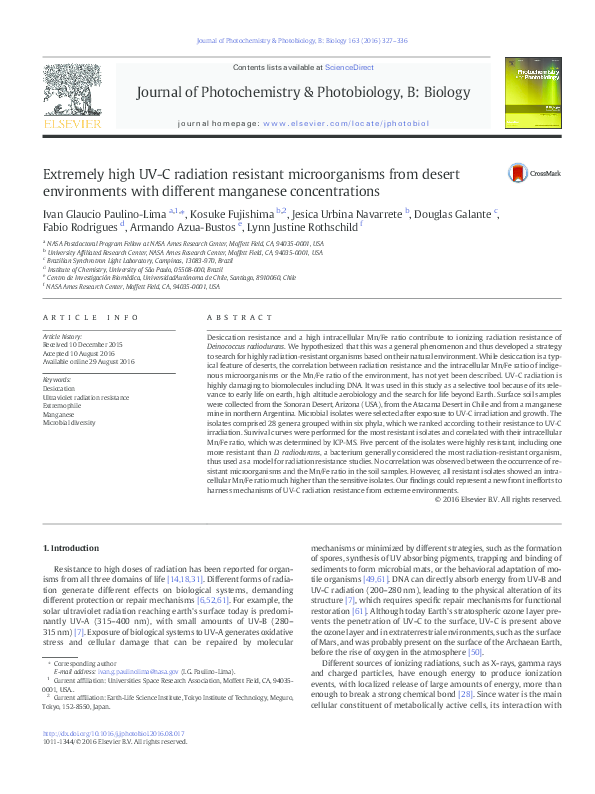 (PDF) Extremely high UV-C radiation resistant microorganisms from ...