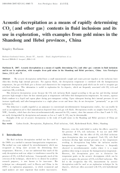 (PDF) Acoustic Decrepitation as a means of rapidly determining CO2 (and ...