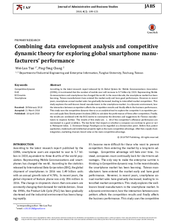 (PDF) Combining data envelopment analysis and competitive dynamic theory for exploring global ...