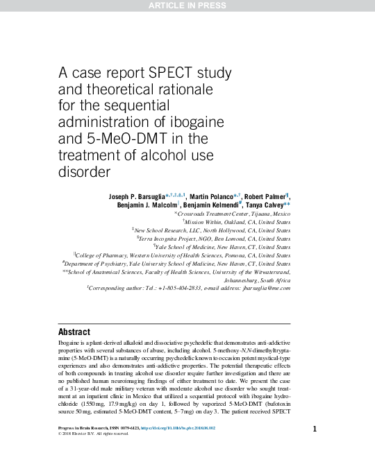 (PDF) A case report SPECT study and theoretical rationale for the ...