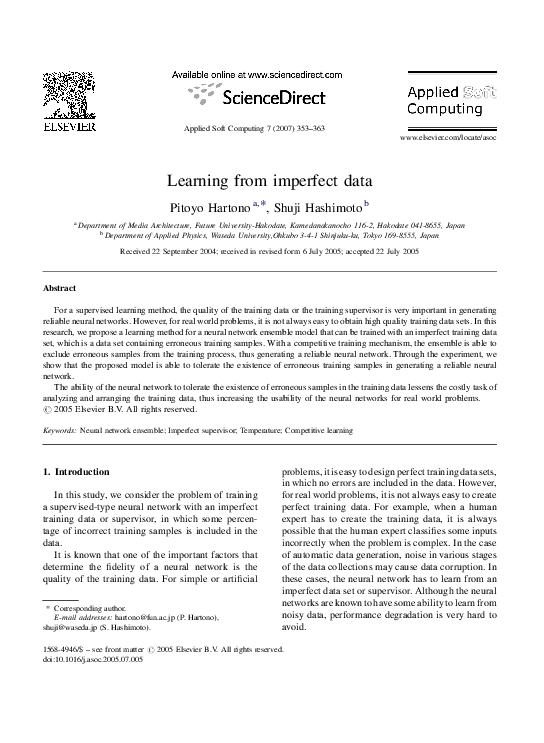 (PDF) Learning from imperfect data | Som Naidu - Academia.edu