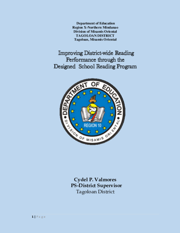 (PDF) Improving District-wide Reading Performance through the Designed ...