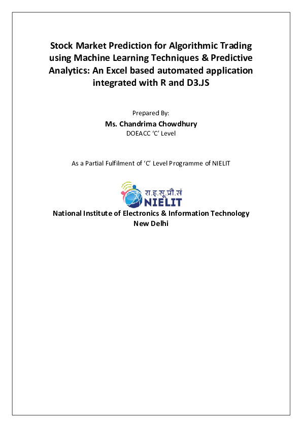 stock price prediction machine learning