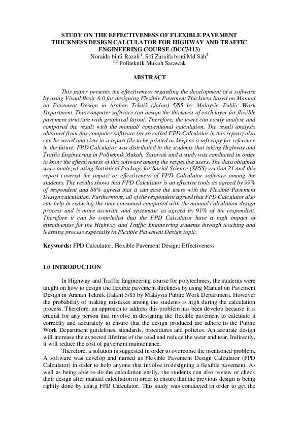 (XLS) Pavement Excel Design Sheet | Waleed Abu-Khader - Academia.edu