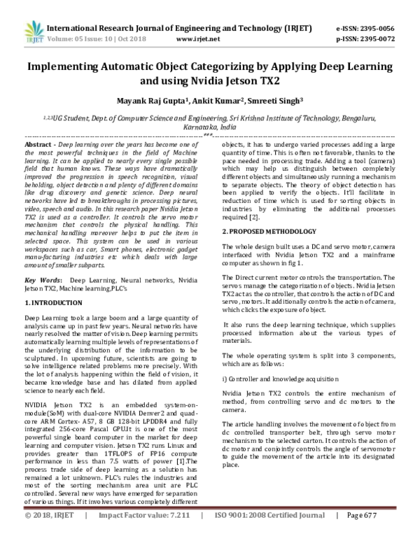 Pdf Irjet Implementing Automatic Object Categorizing By Applying 9214