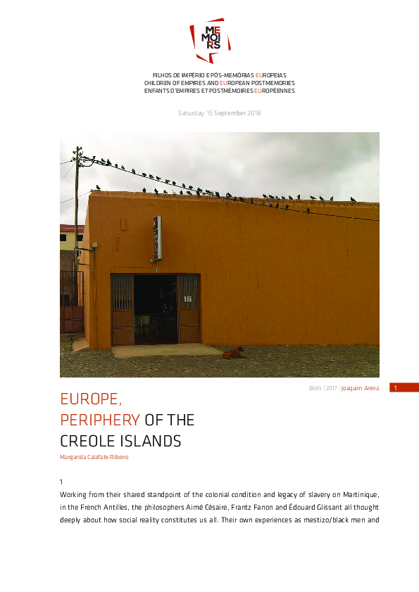 (PDF) EUROPE, PERIPHERY OF THE CREOLE ISLANDS