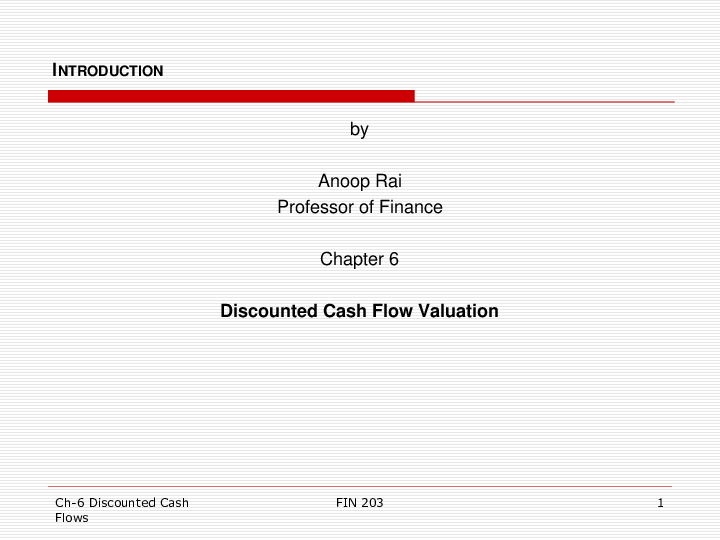 (PPT) Chapter 6 Discounted Cash Flows