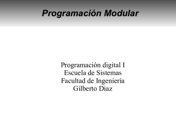 (PDF) Programación Modular