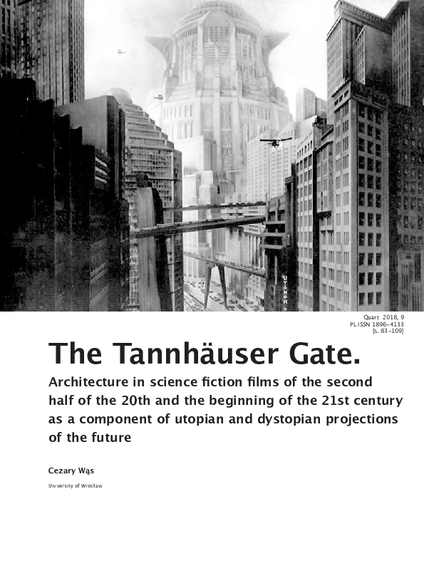 (PDF) The Tannhäuser Gate. Architecture in science fiction films of the ...