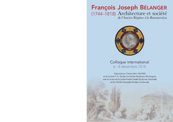 (PDF) Colloque François Joseph Bélanger (1744-1818) - Programme