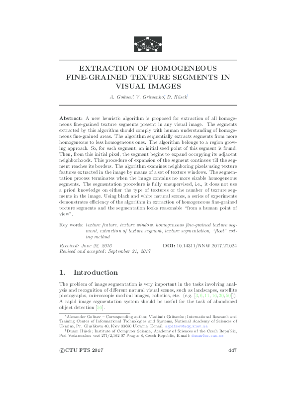 (PDF) EXTRACTION OF HOMOGENEOUS FINE-GRAINED TEXTURE SEGMENTS IN VISUAL ...