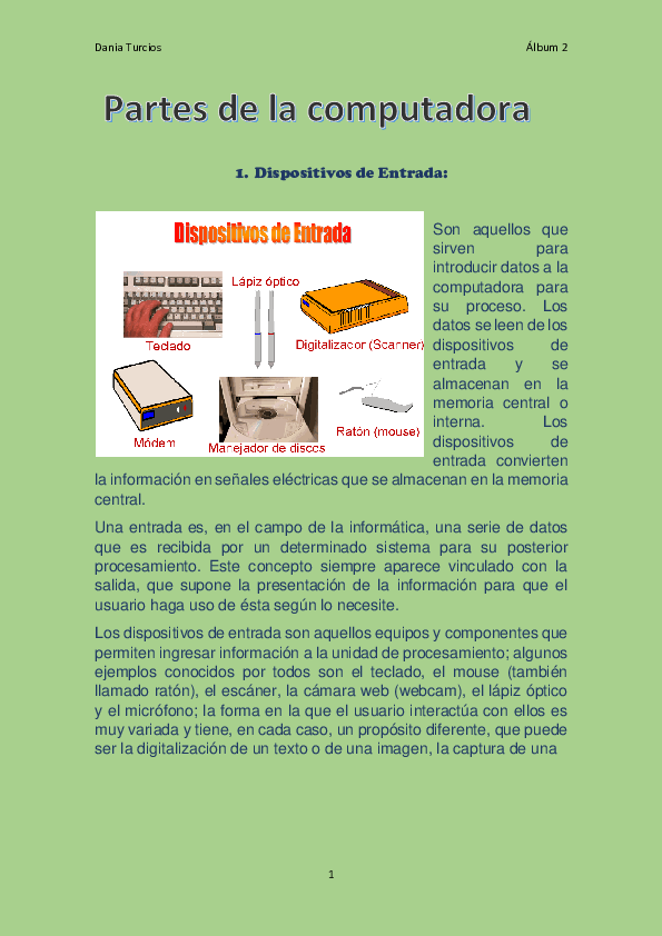 (DOC) Partes de la computadora