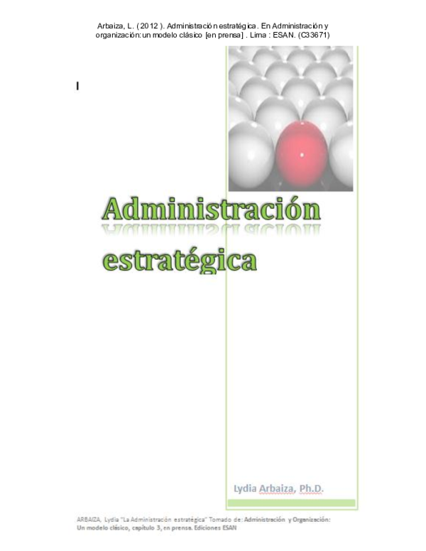 (PDF) Arbaiza L. Administración Estratégica