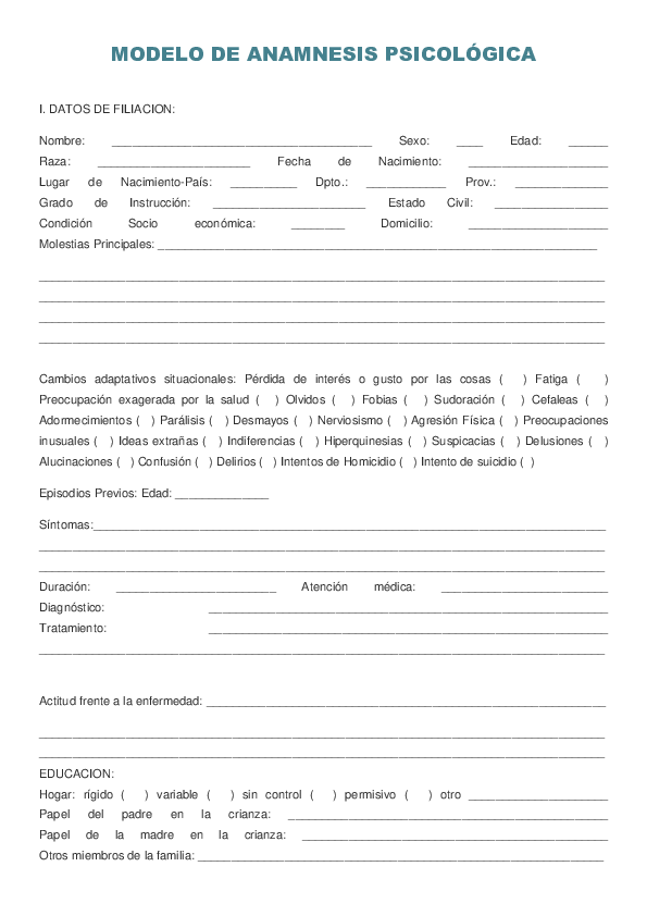 (PDF) LECTURA 5-MODELO ANAMNESIS PSICOLÓGICA