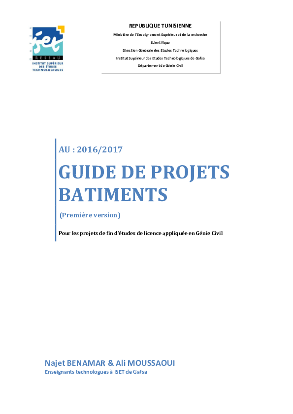 (PDF) Guide de projets Batiments