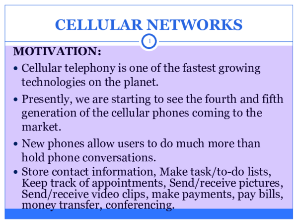 (PPT) Cellular Networks