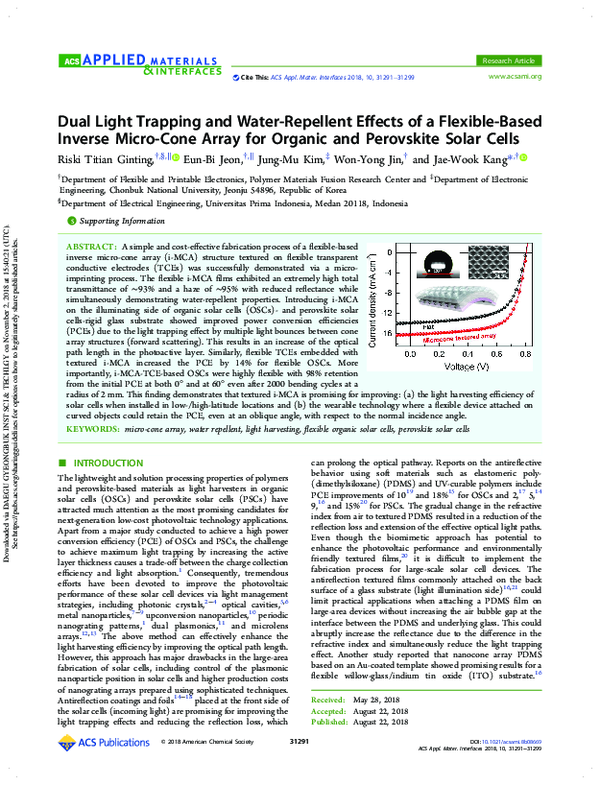 (PDF) Dual Light Trapping and Water-Repellent Effects of a Flexible ...