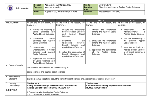 (DOC) Daily Lesson Log