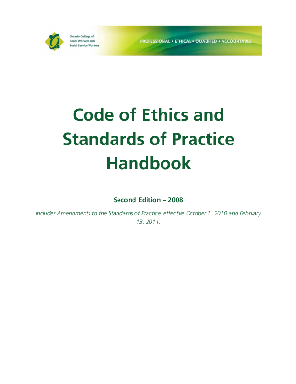 (PDF) Code of Ethics Standards of Practice