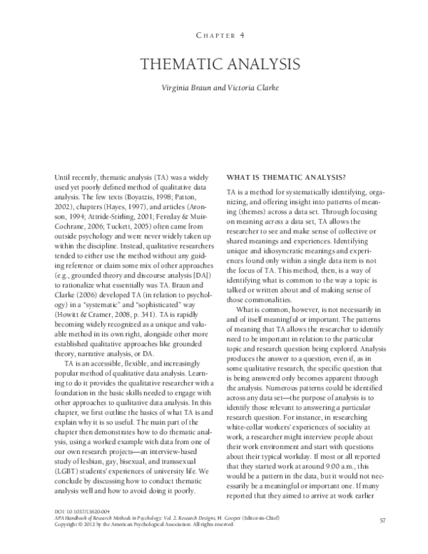 (PDF) THEMATIC ANALYSIS