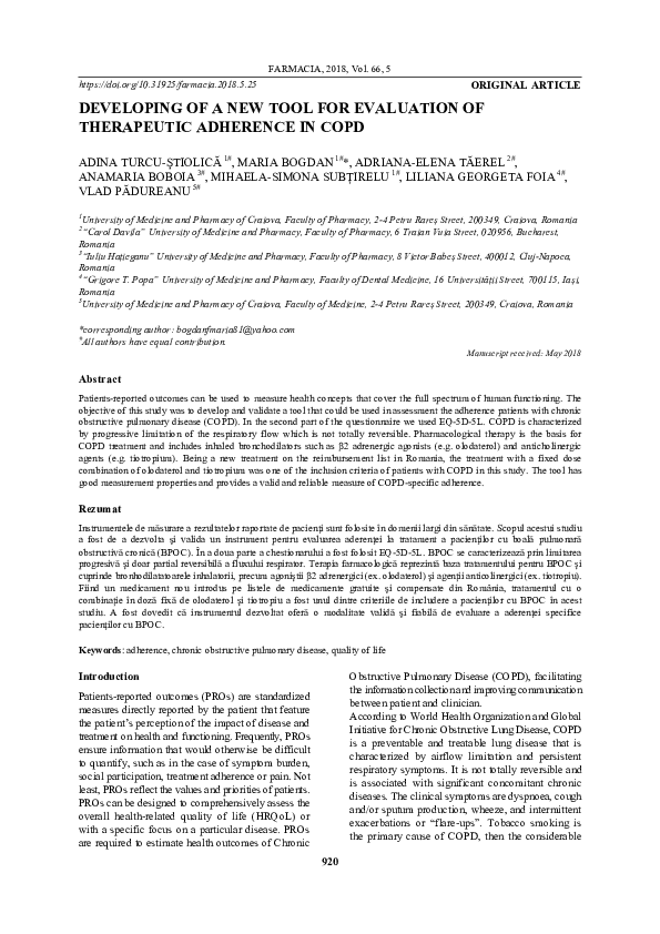 (PDF) DEVELOPING OF A NEW TOOL FOR EVALUATION OF THERAPEUTIC ADHERENCE ...