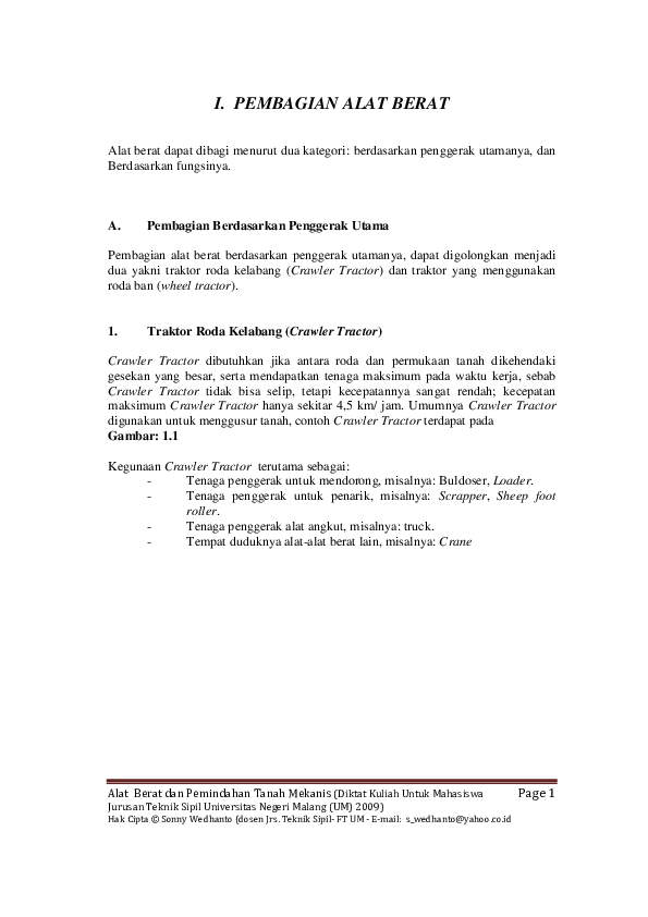 (PDF) Alat Berat dan Pemindahan Tanah Mekanis