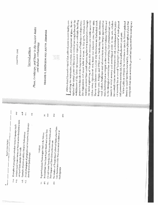 (PDF) 2018, Edward Swenson and Justin Jennings. Introduction: Place ...