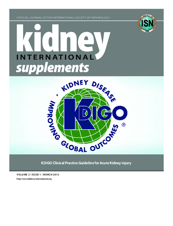 (PDF) OFFICIAL JOURNAL OF THE INTERNATIONAL SOCIETY OF NEPHROLOGY KDIGO Clinical Practice ...