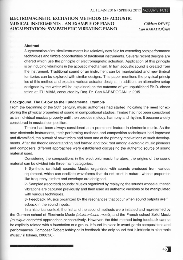 (DOC) Electromagnetic Excitation of Musical Acoustic Instruments - An ...
