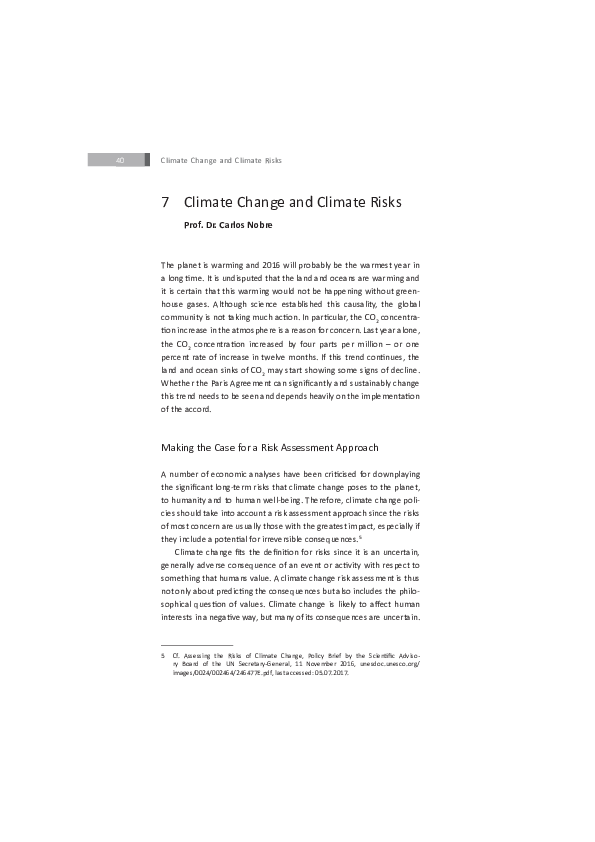 (PDF) Climate Change and Climate Risks