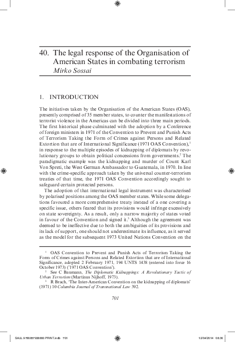 (PDF) ‘The Legal Response of the Organisation of American States in ...