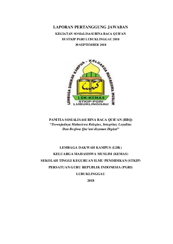 (PDF) LAPORAN PERTANGGUNG JAWABAN