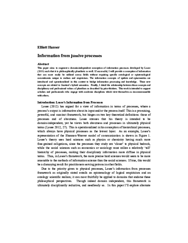 (PDF) Information from jussive processes